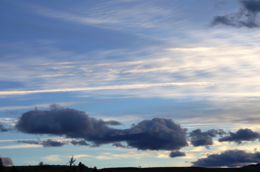 Three Levels of Clouds, January 24, 2013 - Flow Visualization