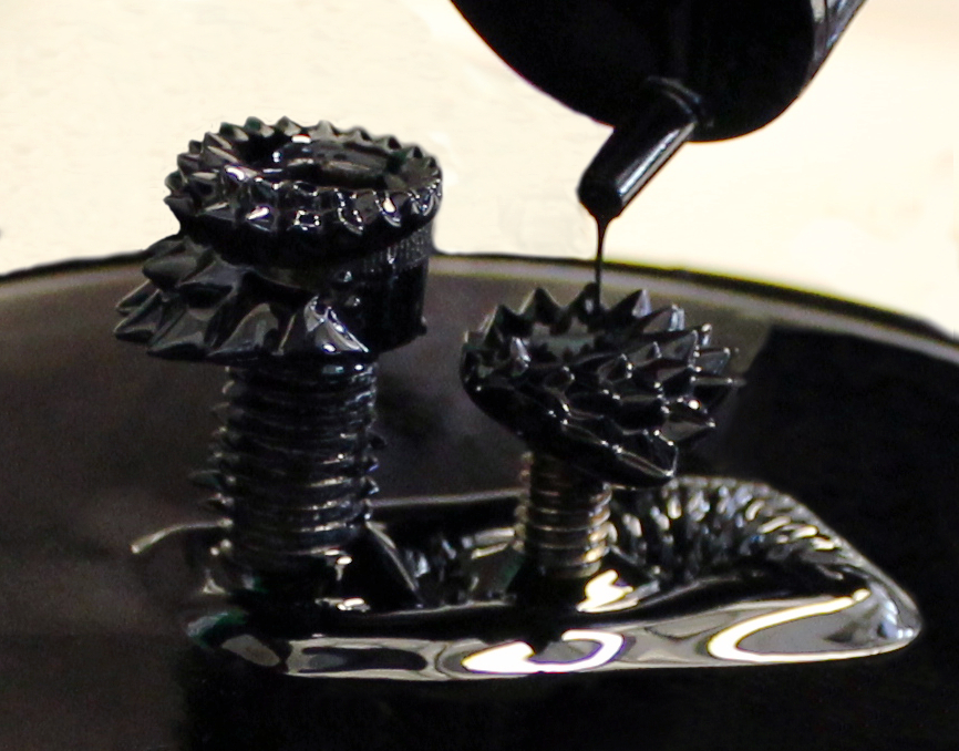 The "Normal Field Instability" causes spikes in ferrofluid. - Flow Visualization