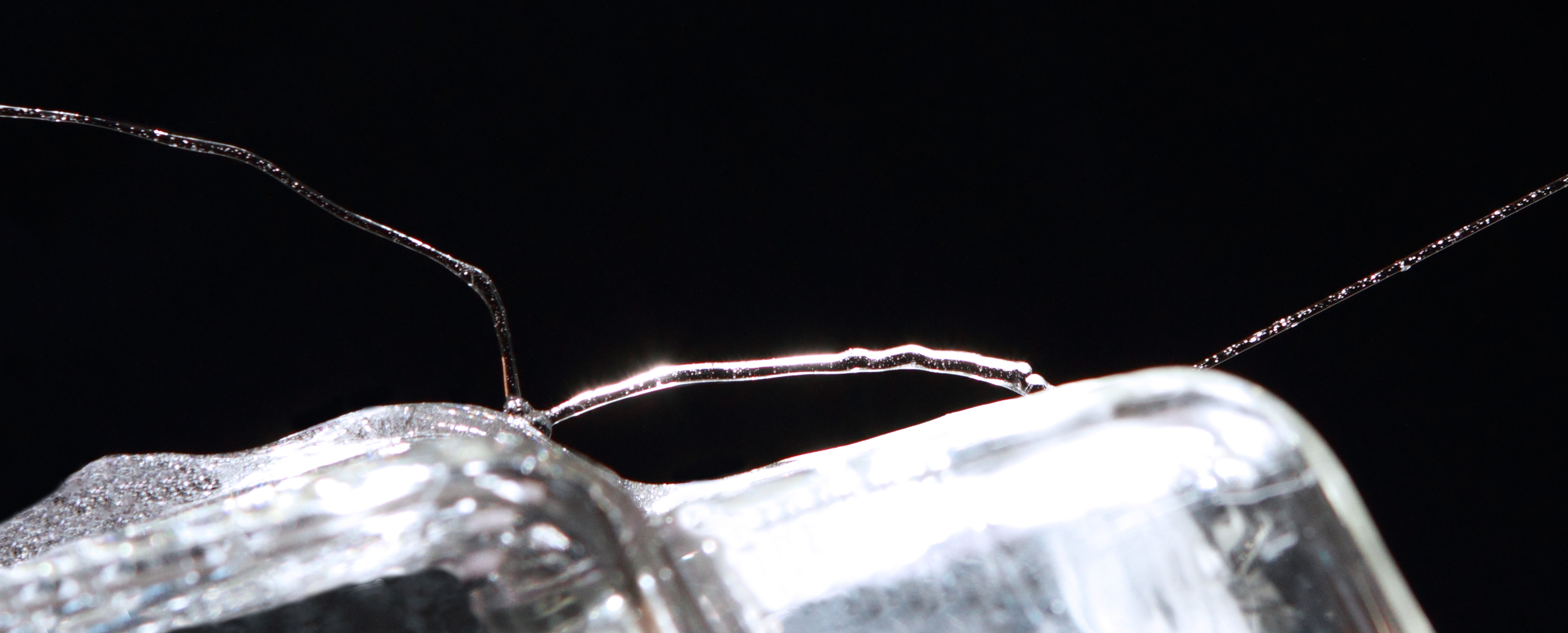 Soap collides with recurring, concave surfaces to create a "double ...