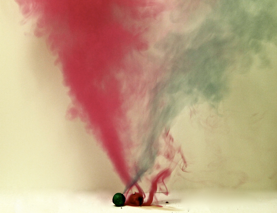 Commercial smoke bombs generate particles large enough to produce ...