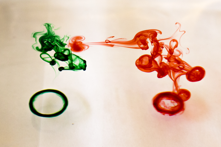 Droplets of food dye from a specific height form isolated vortex rings ...